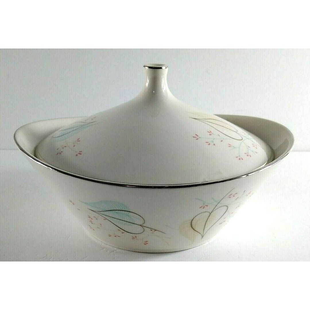Vintage Homer Laughlin Triumph Woodland Serving Bowl W Lid 8 5/8" MCM ...