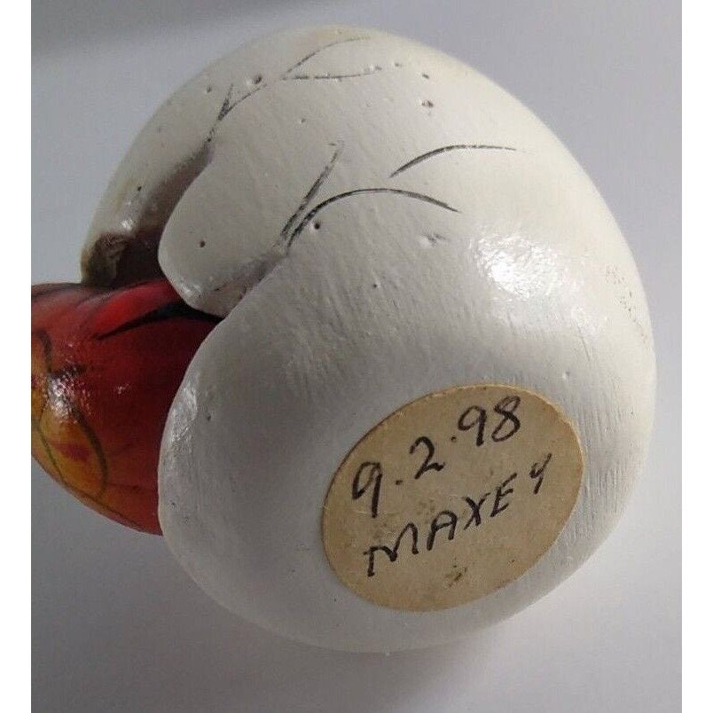 VTG Ceramic Hatching Exotic Bird Chicks W Eggs Toucan Parrot Hand ...