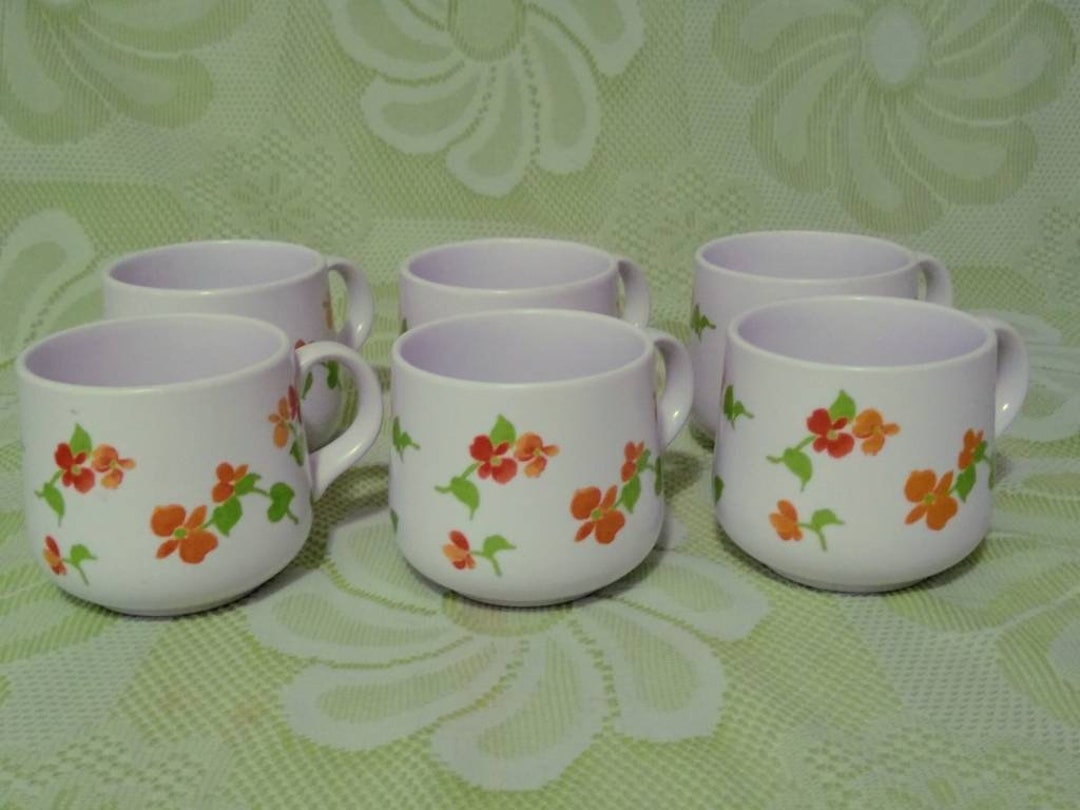 Noritake Progression Happy Days Mugs Set of 6 Cups Japan Vintage - Etsy