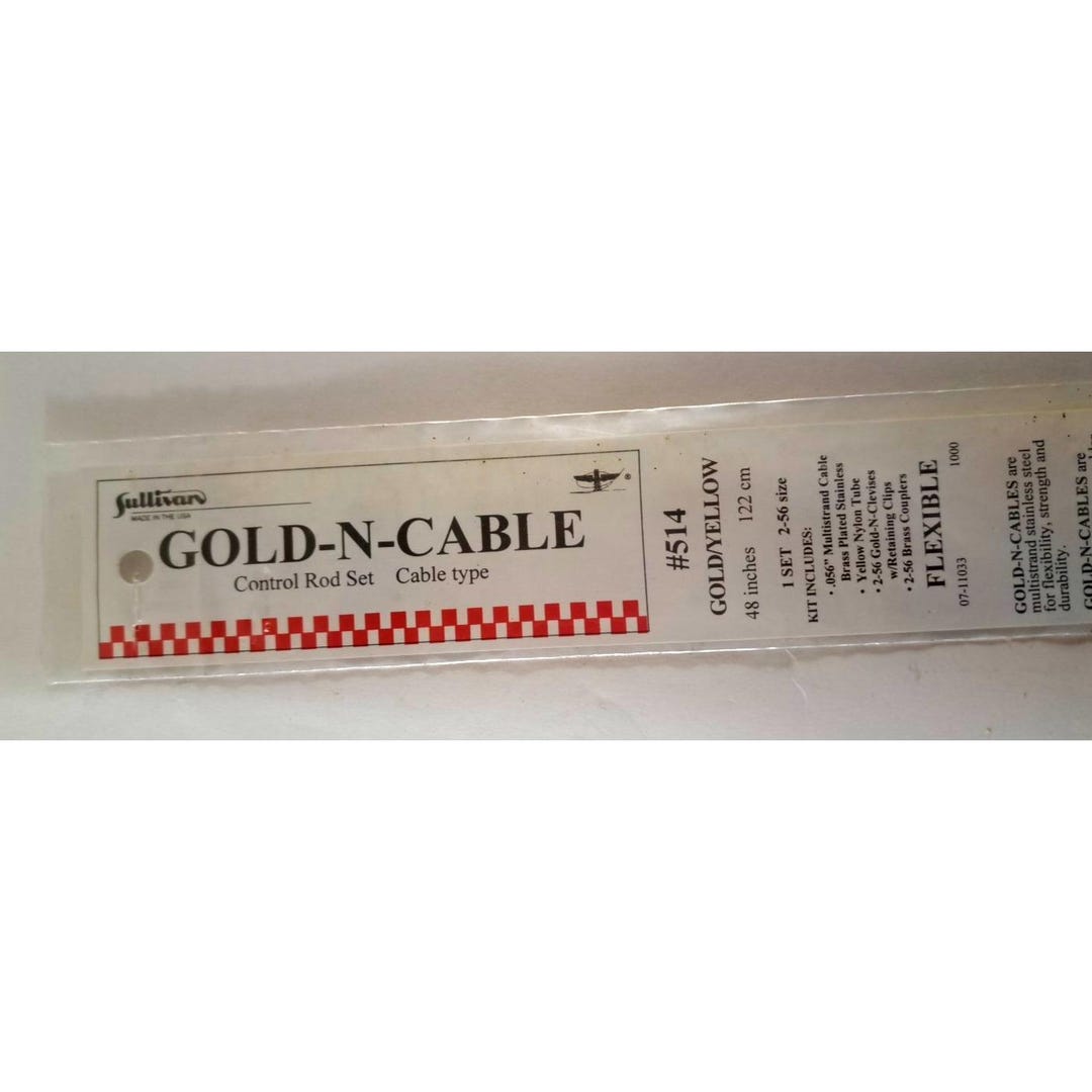Sullivan Gold N Cable Control Rod Set New With Extra Rods 514 Gold ...