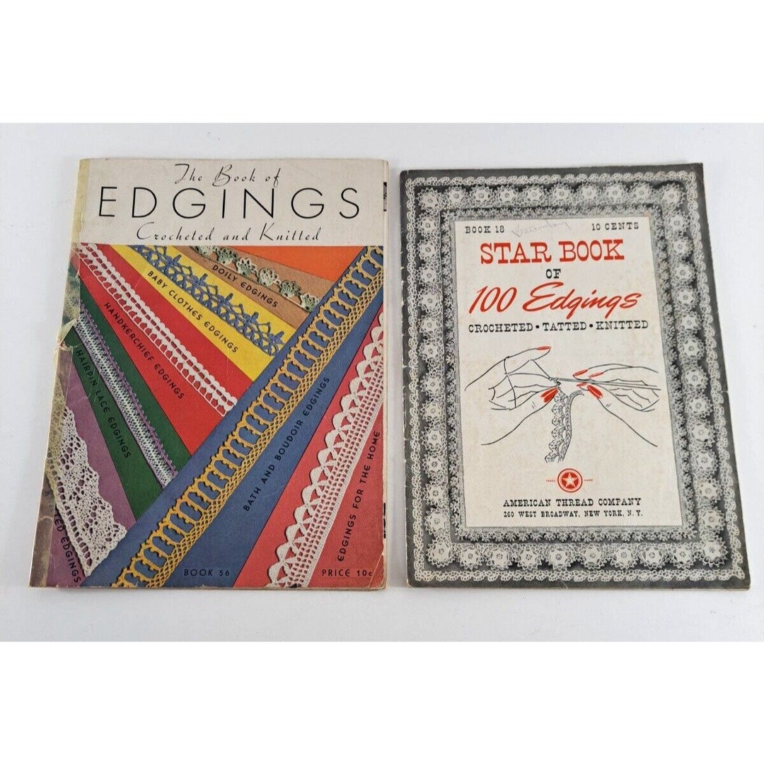 Vintage Crochet Edging Books Lace Tatting Star Sewing Crafts Knitting ...