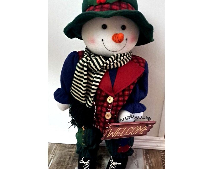Avon Tommy the Talking Snowman W Welcome Sign Motion Activated 25 ...