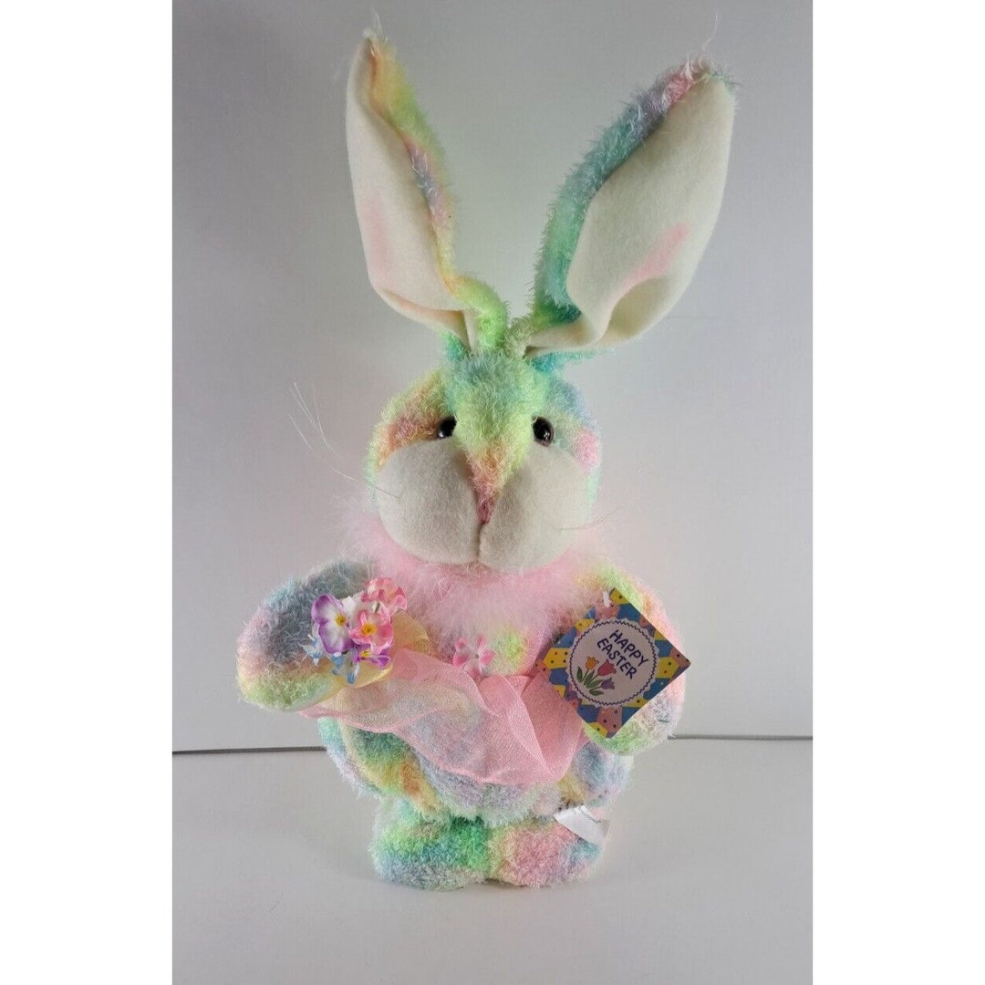 Vintage Rockin Robin Bunny Plush Tie Dye Musical 16" Burton & Burton ...