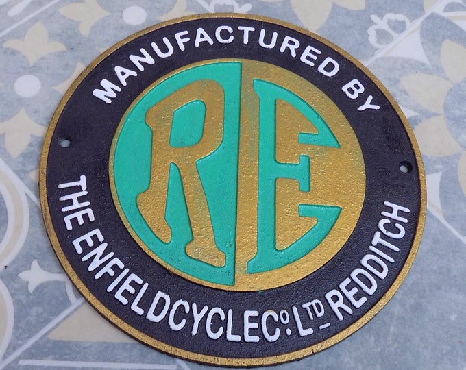 ROYAL ENFIELD Heavy Cast Iron Sign Motorcycle & Cycle Dealer ...