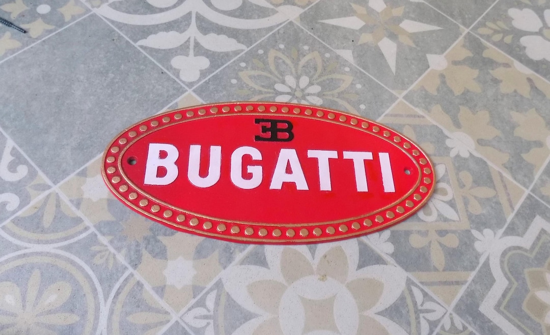 BUGATTI Cast Iron Wall Art Decoration Sign Plaque 4 Colour - Etsy