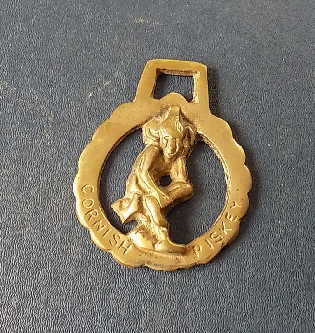 HORSE BRASS the Cornish Piskey or Pixie Vintage Made in England - Etsy
