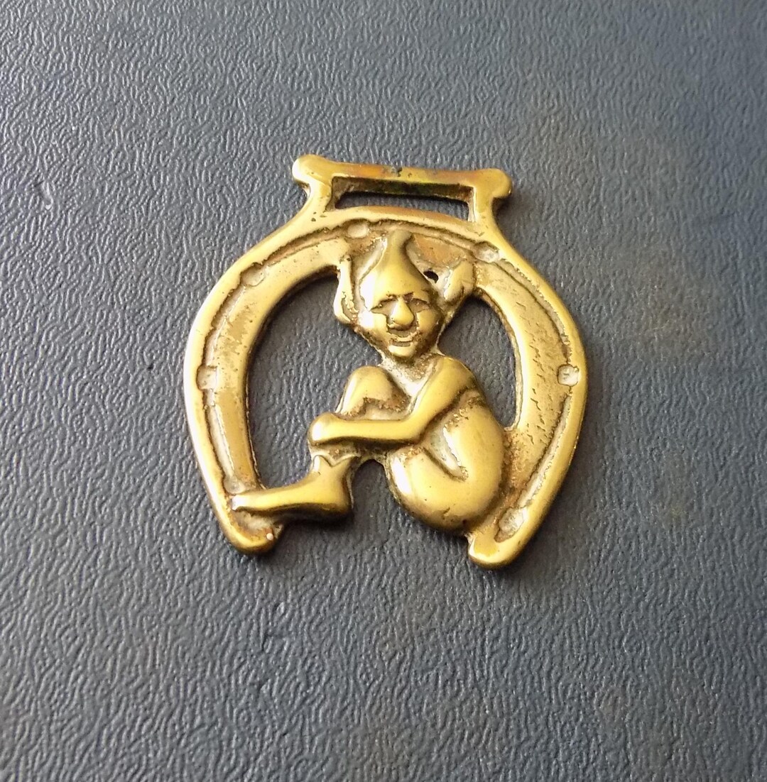 Vintage Miniature HORSE or PONY BRASS Cornwall or Devon Pixie Design ...