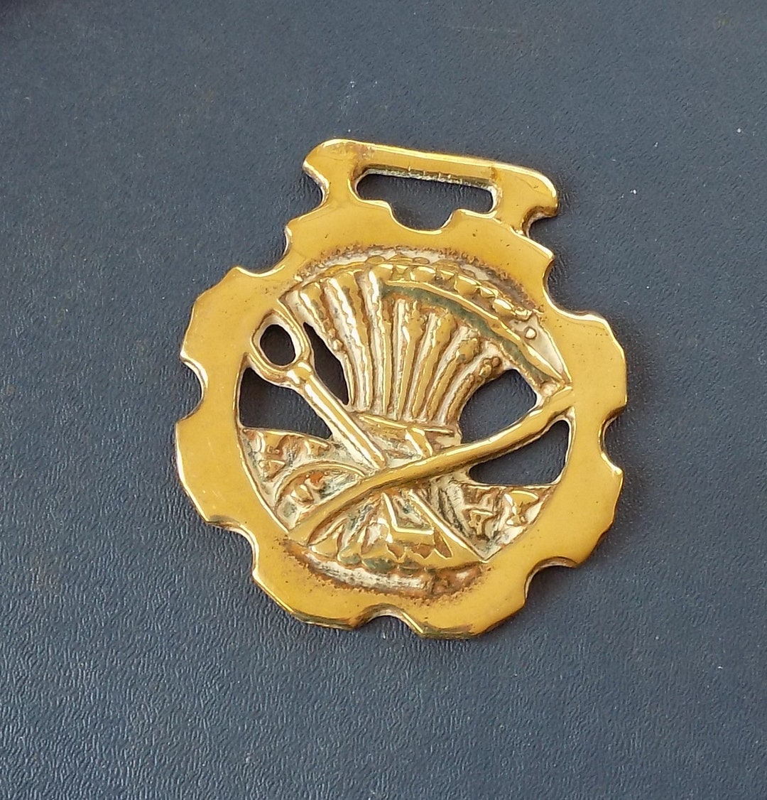Rare Antique HORSE BRASS WHEATSHEAF Style Design Made in England - Etsy