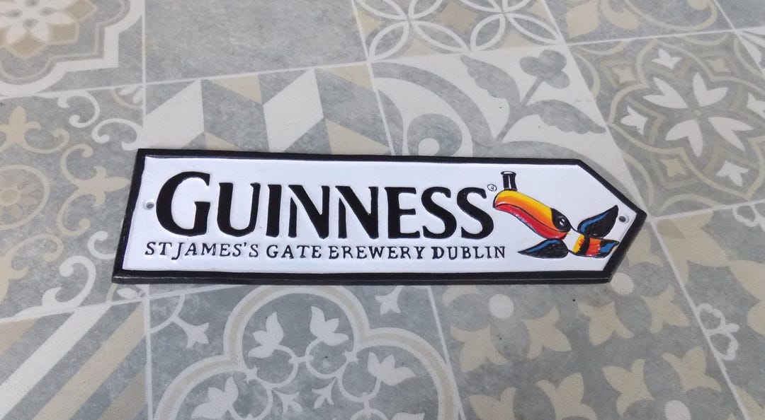 GUINNESS TOUCAN Road Sign DUBLIN Hand Painted Cast Aluminium - Etsy