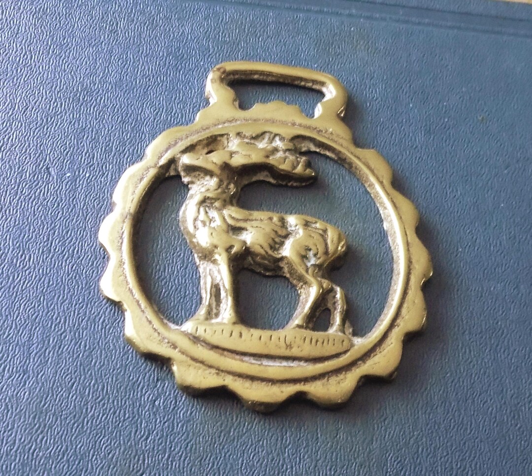 Vintage HORSE BRASS STAG Statant " Monarch of the Glen Style Design ...