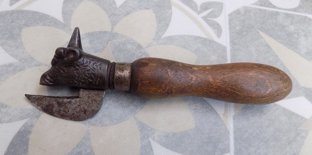 Antique WW1 Bully Beef Bulls Head Tin Can Opener Wooden - Etsy UK