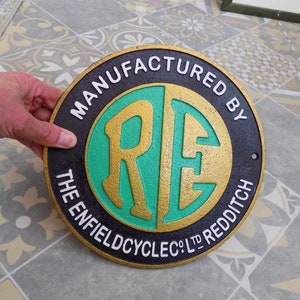 ROYAL ENFIELD Heavy Cast Iron Sign Motorcycle & Cycle Dealer ...