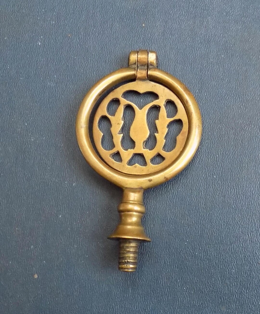 Antique Victorian Fly Terret Swinger Type HORSE BRASS Rare Stamped ...