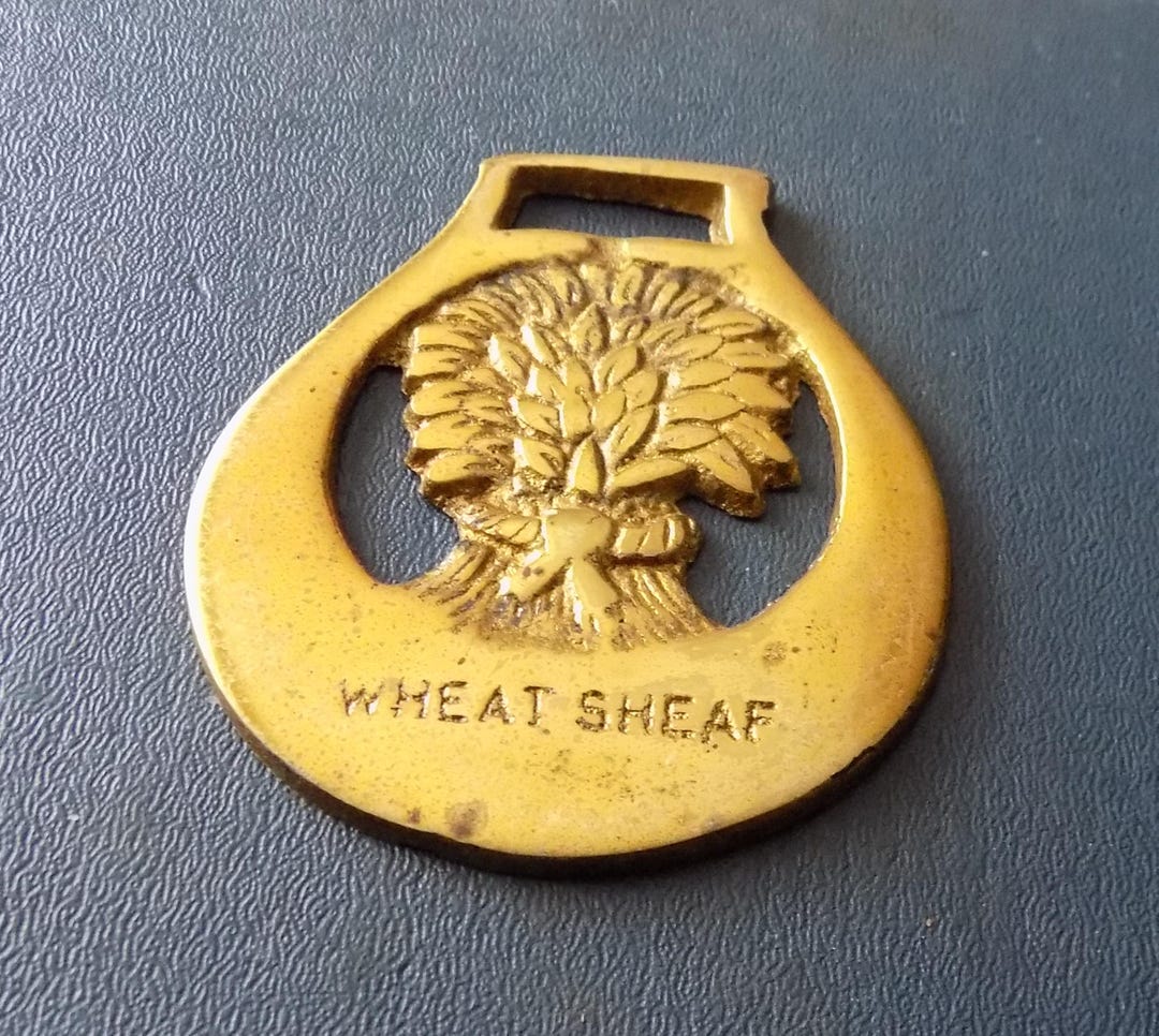 Vintage HORSE BRASS WHEATSHEAF in Basket Style Design the Symbol of ...