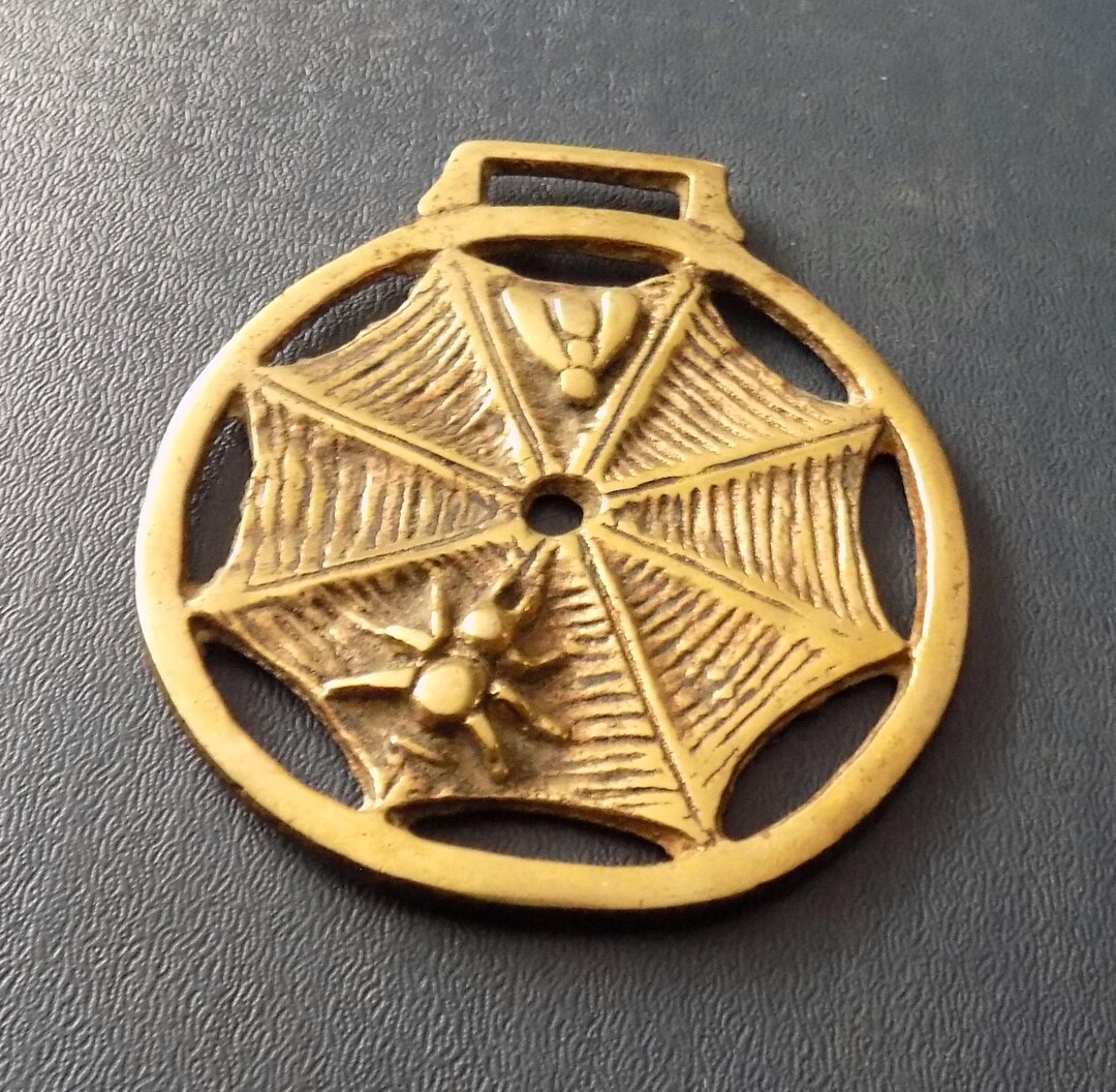 Rare Vintage HORSE BRASS Spiders Web and Fly Style Design Made in ...