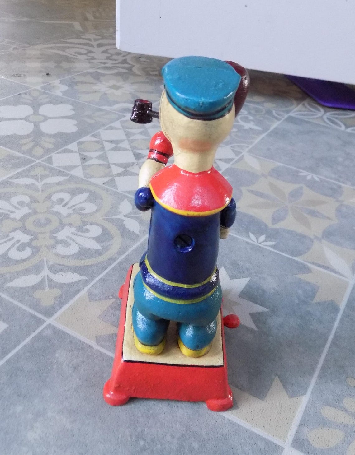 POPEYE the Sailor Man Cast Iron Moving BOXING Novelty Figure Who ...