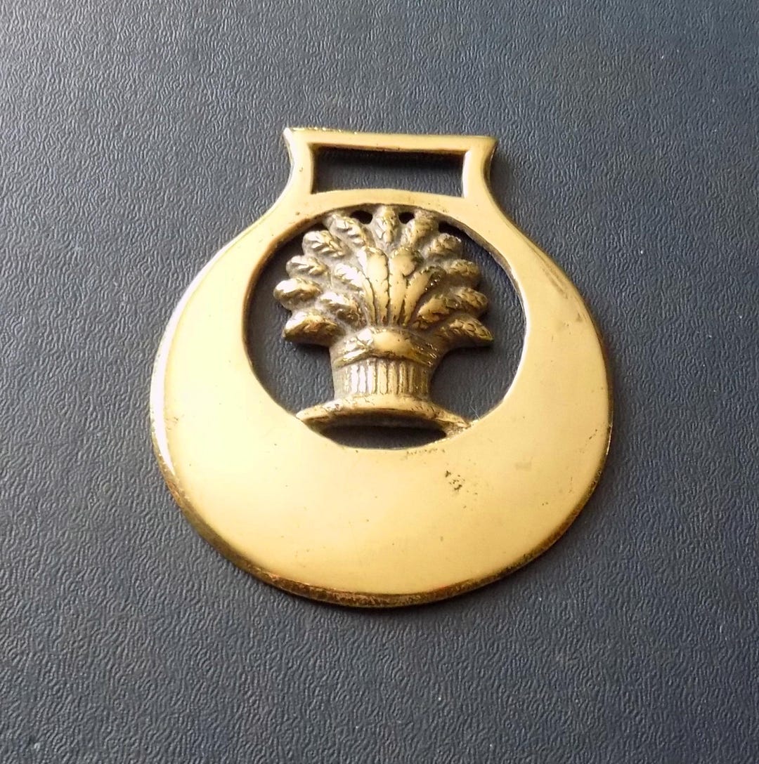 Antique HORSE BRASS WHEATSHEAF in Basket Style Design Made in England ...