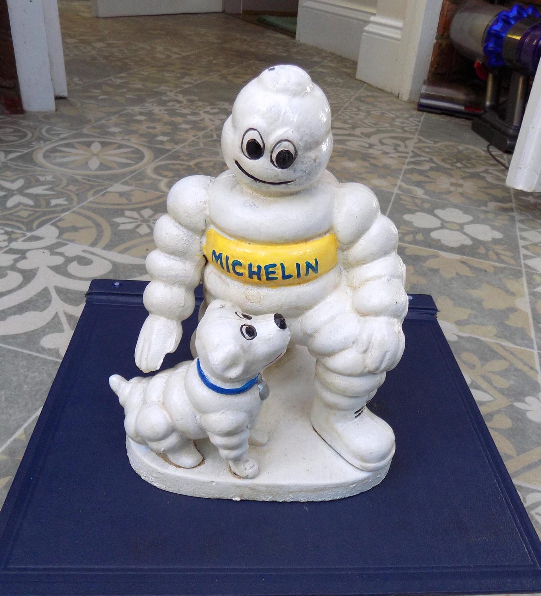 MICHELIN MAN & Michelin Dog " BUBBLES " Heavy Cast Iron Ornament - Etsy