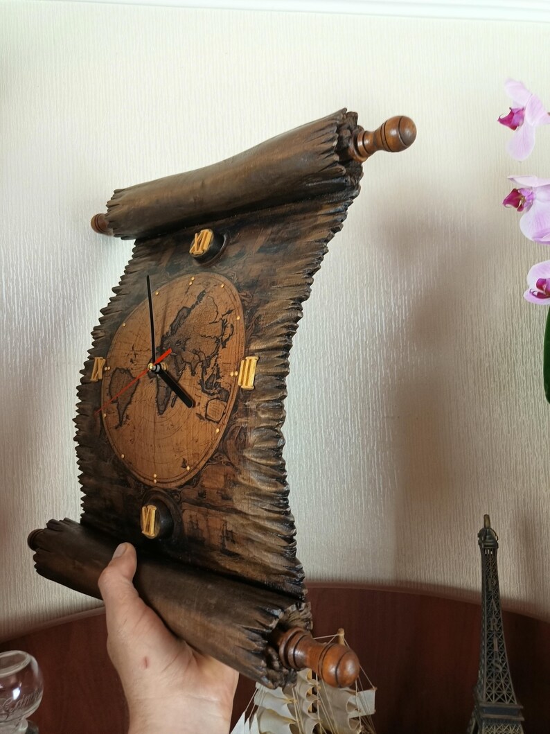 Wall Clock . Ancient World Map - Etsy