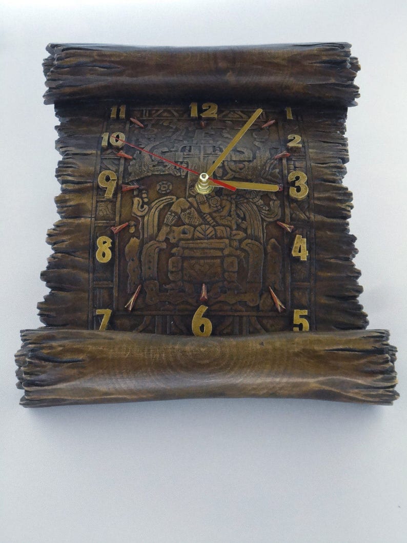 Wall Clock -ancient Scroll - Etsy