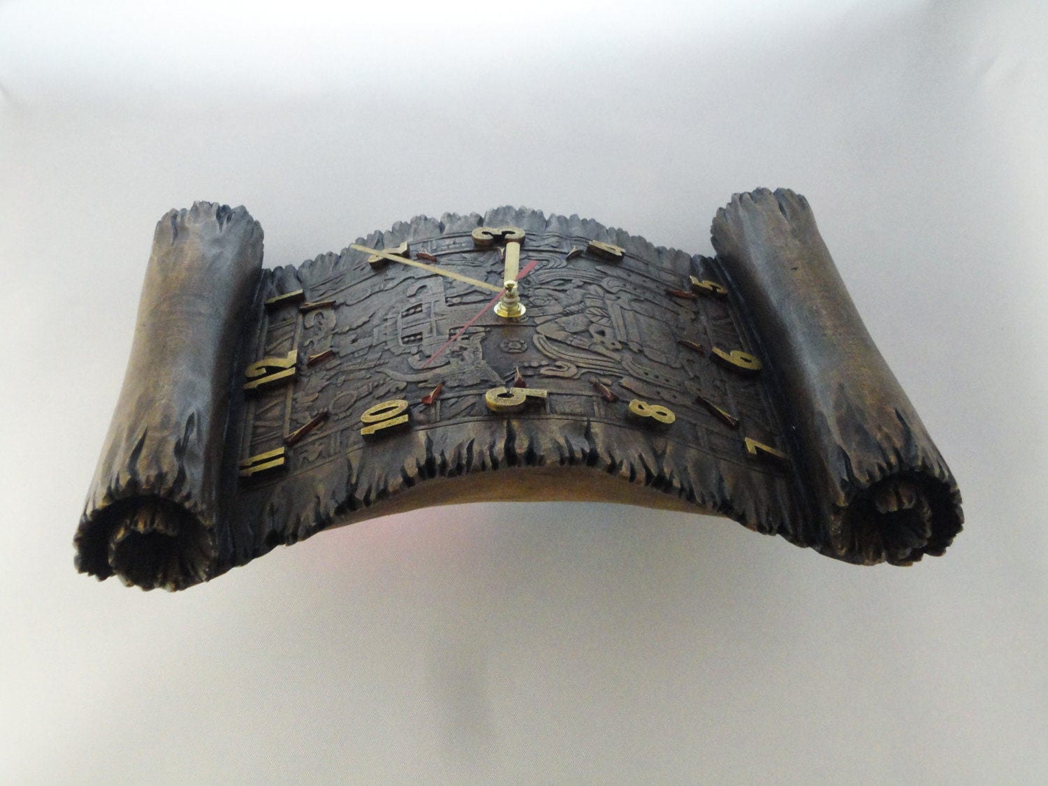 Wall Clock -ancient Scroll - Etsy