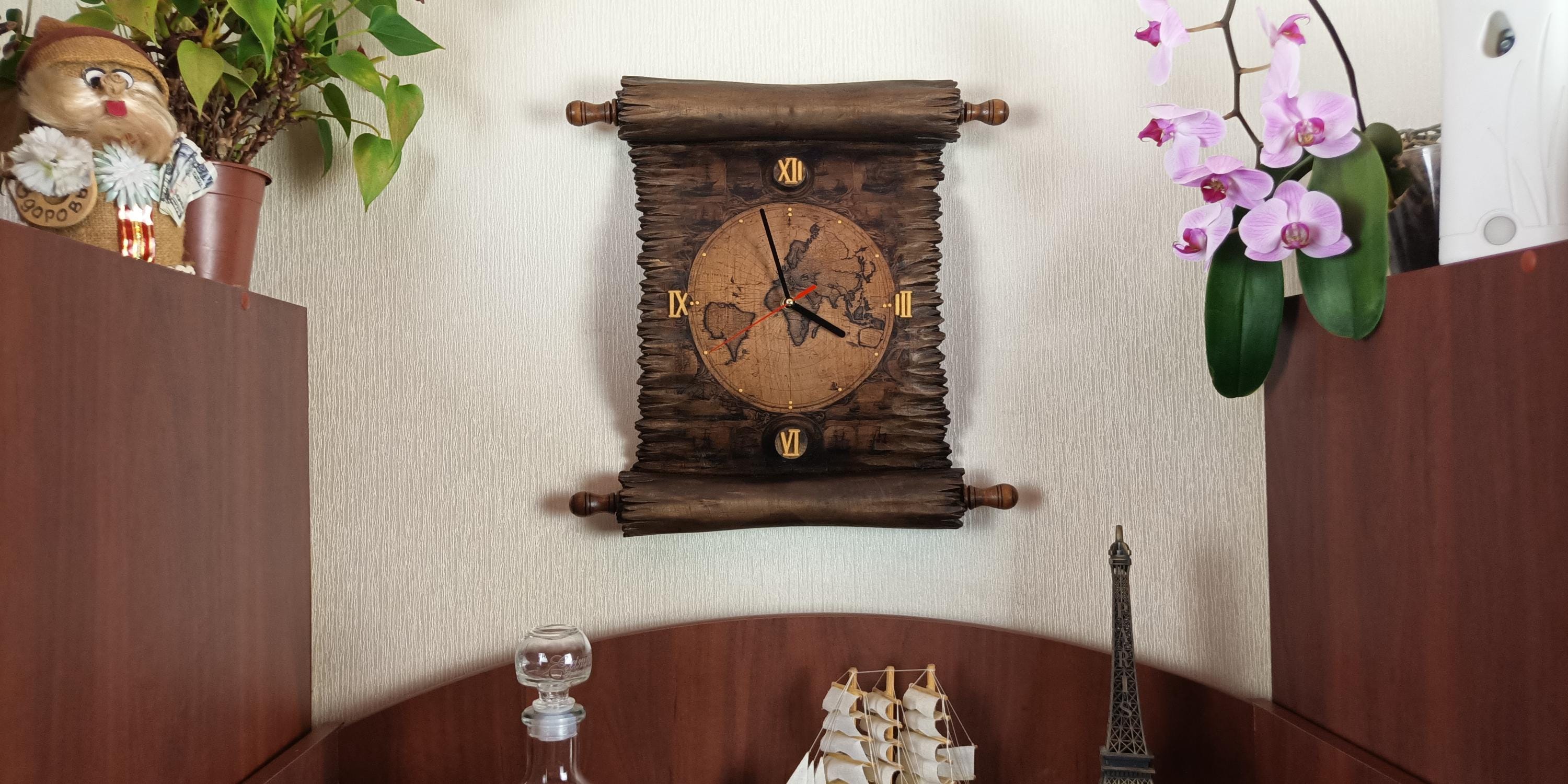 Wall Clock . Ancient World Map - Etsy