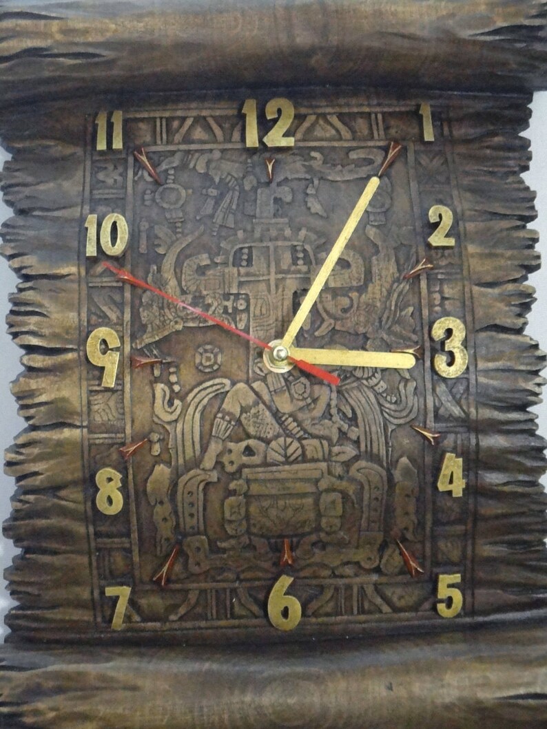 Wall Clock -ancient Scroll - Etsy