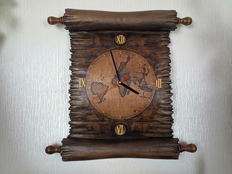 Wall Clock . Ancient World Map - Etsy