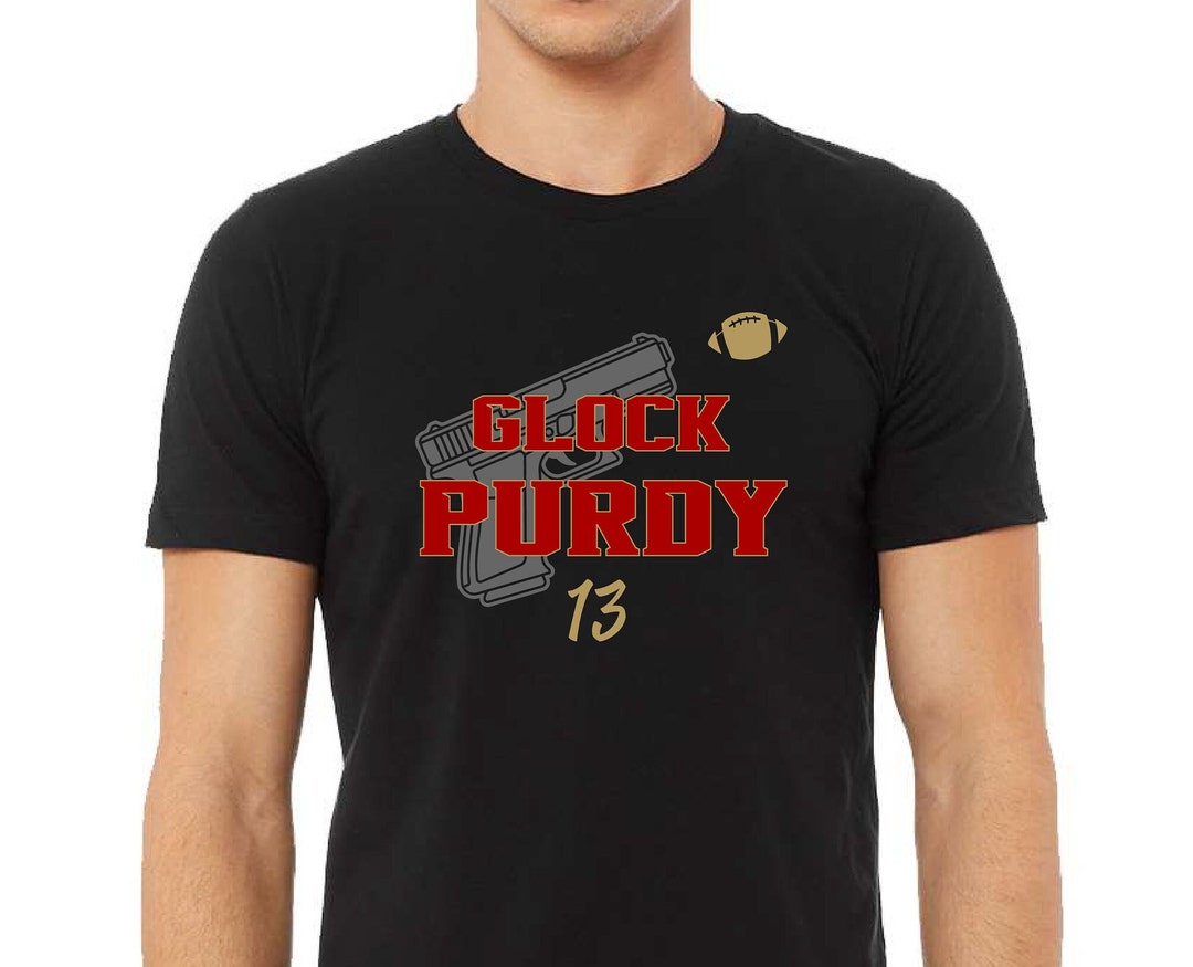 Brock Purdy Football T-shirt, SF Glock Purdy Sports Red & Gold Print ...