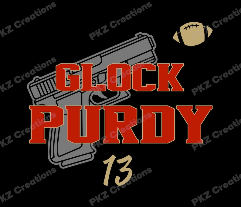 Brock Purdy Football T-shirt, SF Glock Purdy Sports Red & Gold Print ...