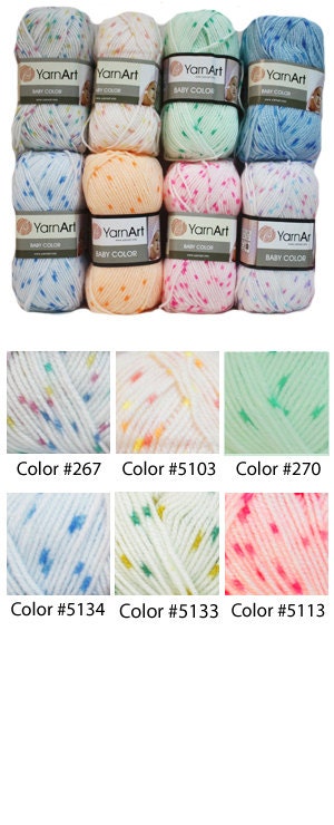 Yarn - Yarn Art Baby Color - Various Colors - Etsy