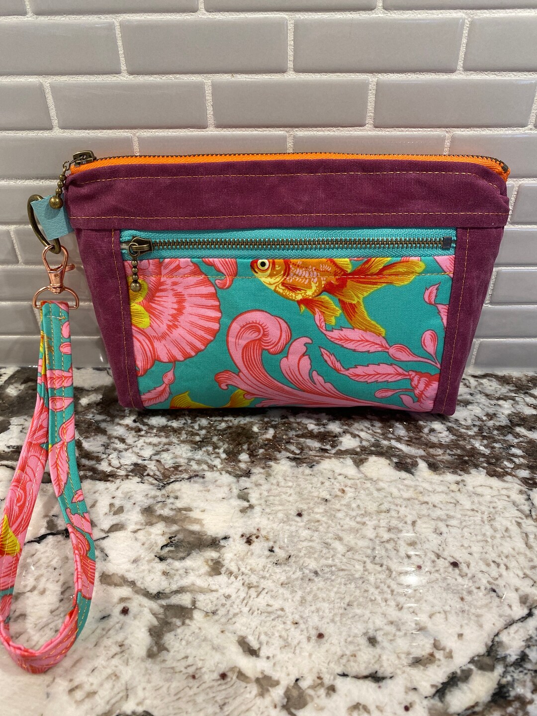 Devon Pouch With Detachable Wrist Strap. Roomy Interior With Two ...