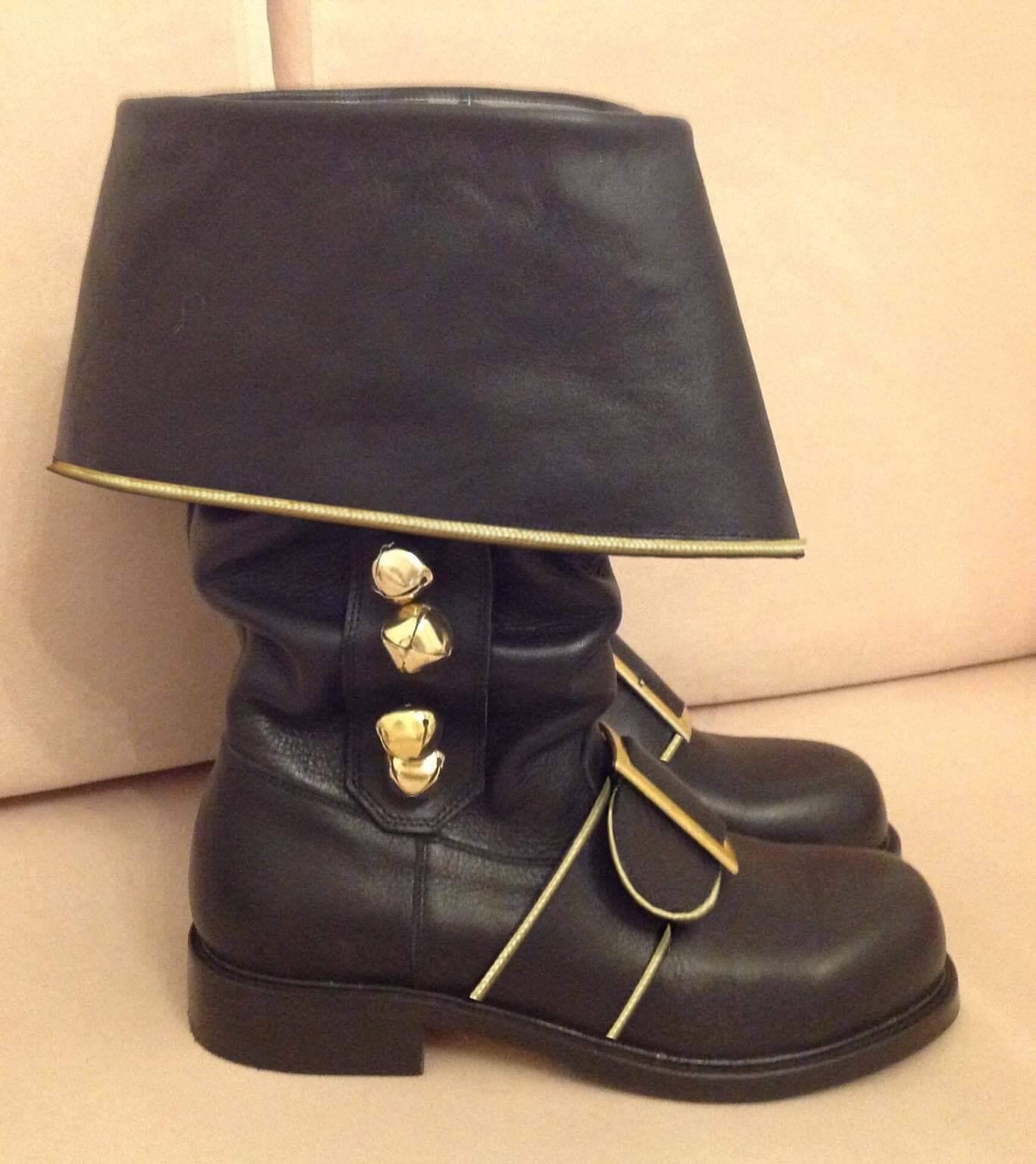 Handmade Santa Claus Bootleather Bootssanta Suitchrismas - Etsy