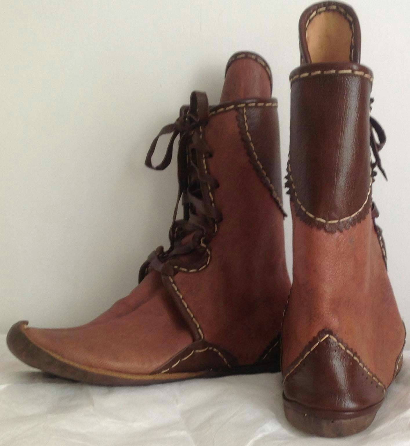 Handmade Medieval Historical Ottoman Turkısh Leather Boot | Etsy