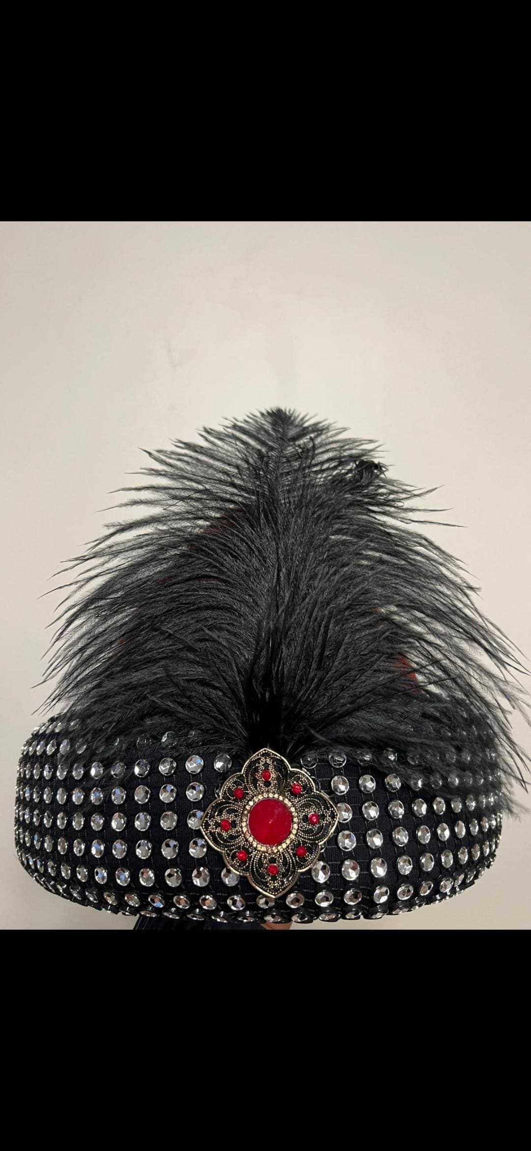 Handmade Medieval Hat With Rhinestones and Feathers - Etsy