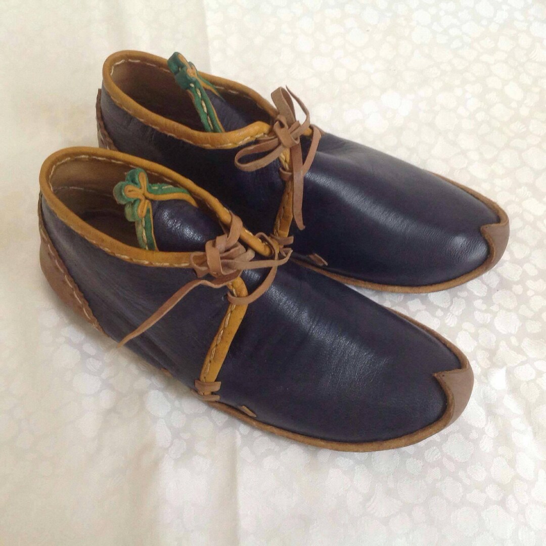 Turkish Handmade Yemeni,medieval Leather Boot,free Shipping Handmade ...