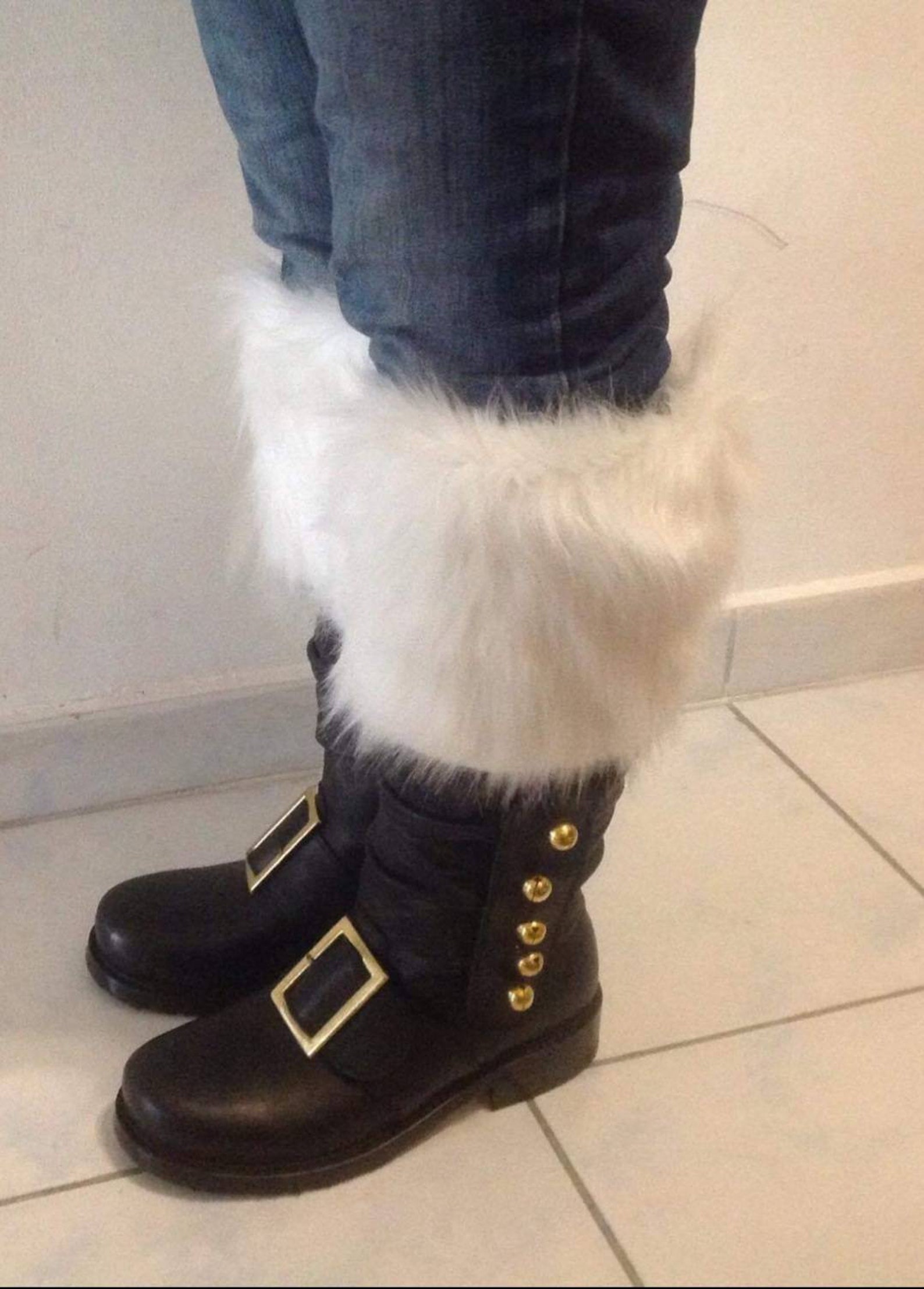 Handmade Santa Claus Boot,nubuck Leather Boots,santa Suit,chrismas ...