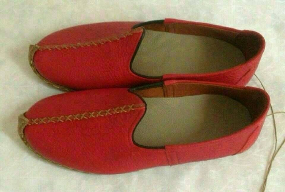 Turkish Handmade Leather Flat Shoes White Leather Yemeni | Etsy