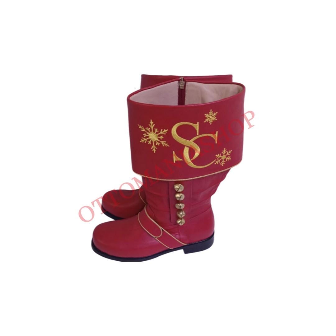 Handmade Leather Santa Boots, Bells, Custom Costume - Etsy