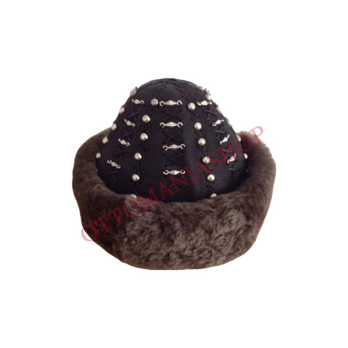 Handmade Leather ERTUGRUL Hat,medieval Hats,handmade Bork,winter Hat ...