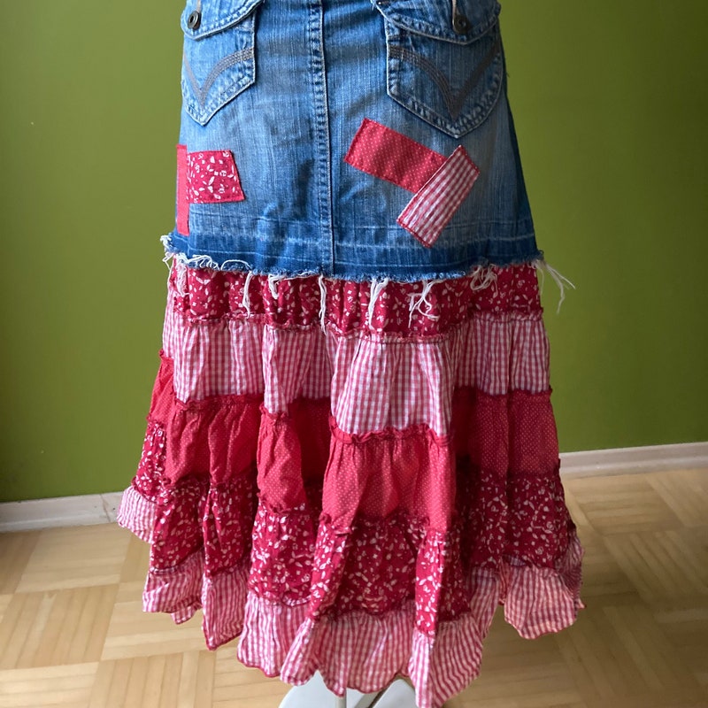 Patchwork Skirt - Etsy