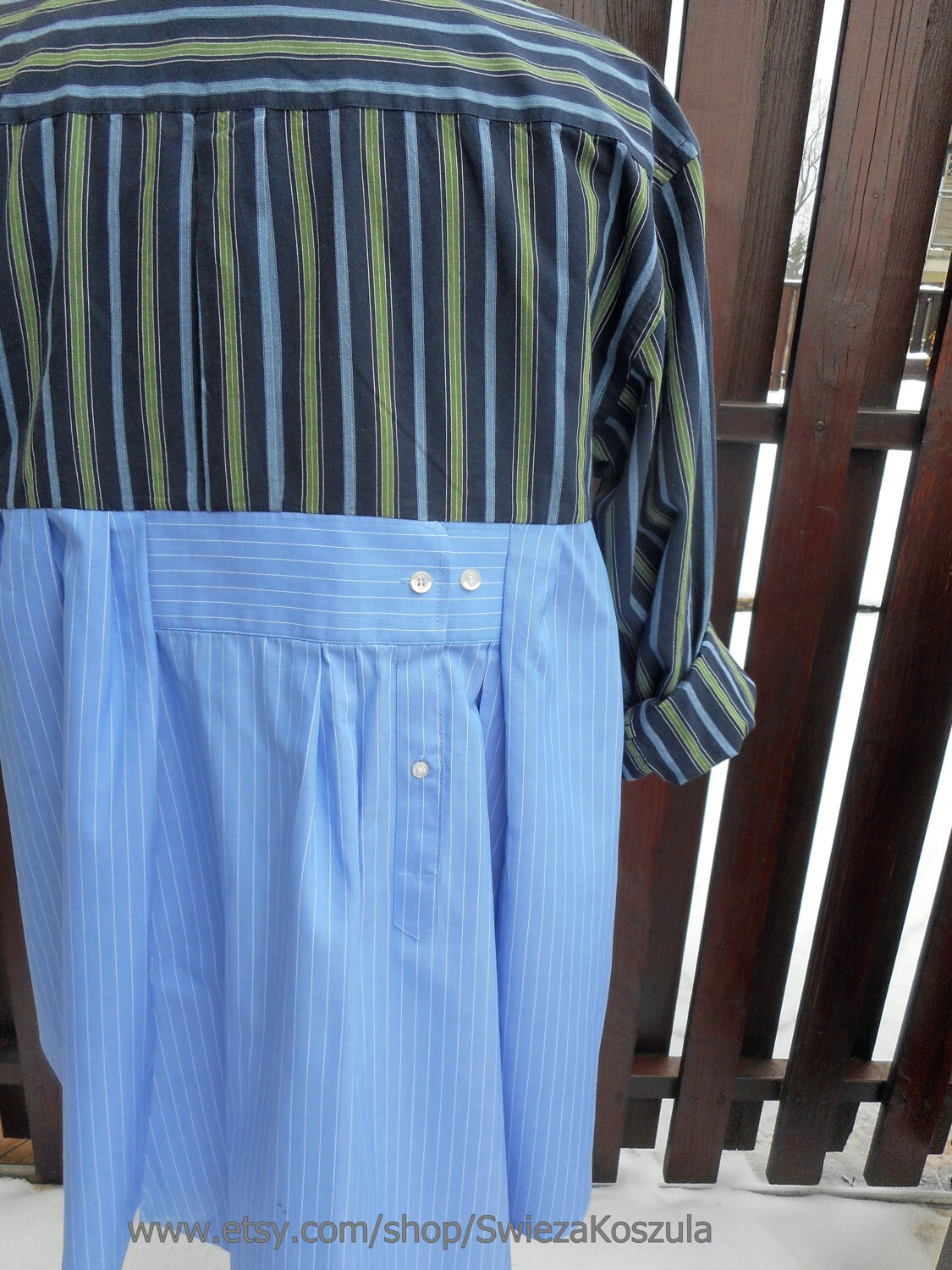 1X Refasioned Tunic Dress Shirt Dresses Shabby Chic Cottage - Etsy