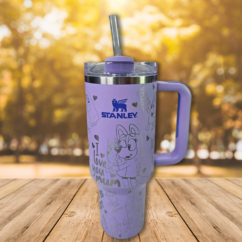 Bluey Stanley Tumbler Engraved 30oz/40oz, 40oz Tumbler, 30oz Tumbler ...