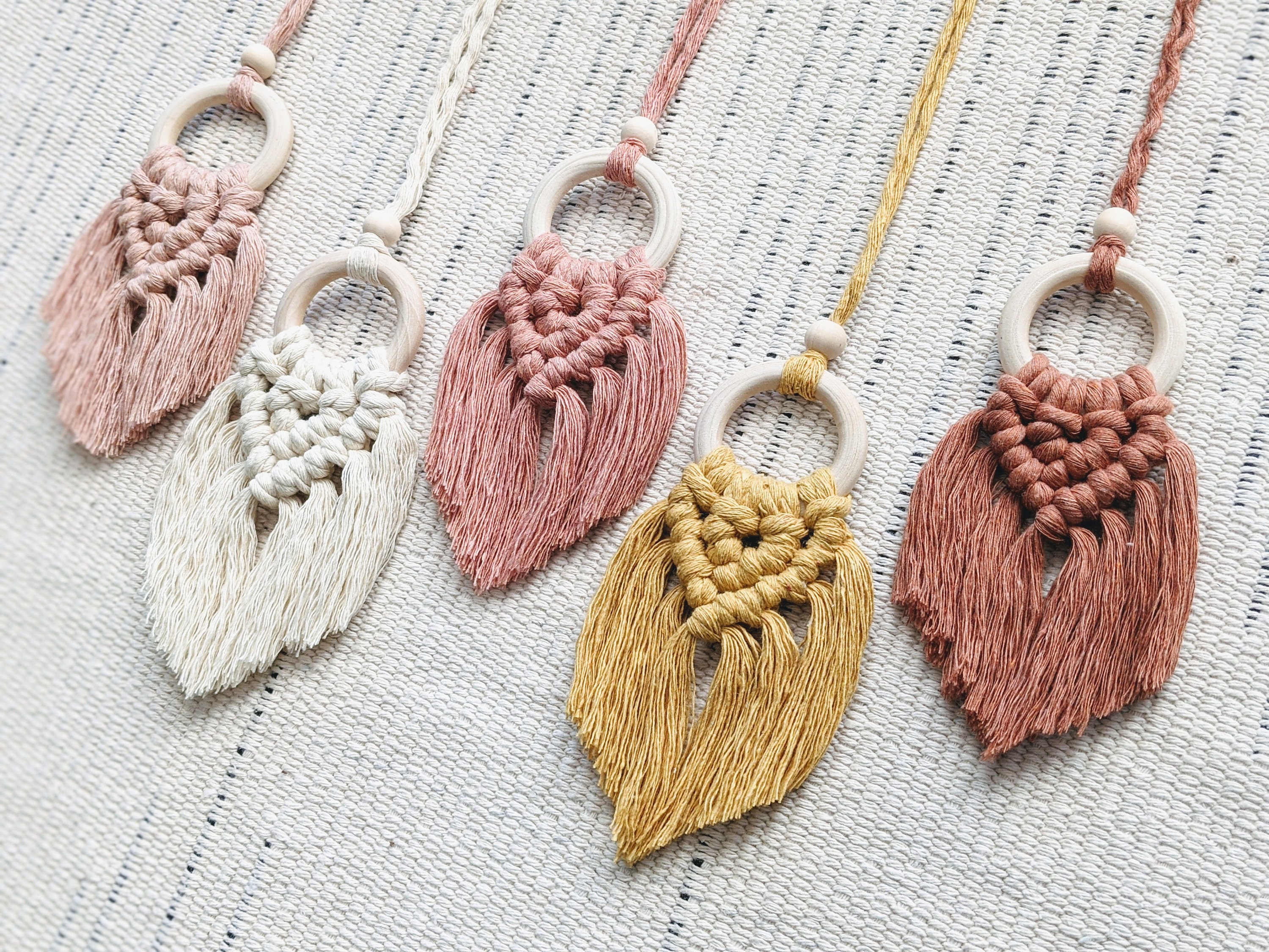 Feathery Macrame Oil Diffuser // Essential Oil Car Diffuser // - Etsy ...