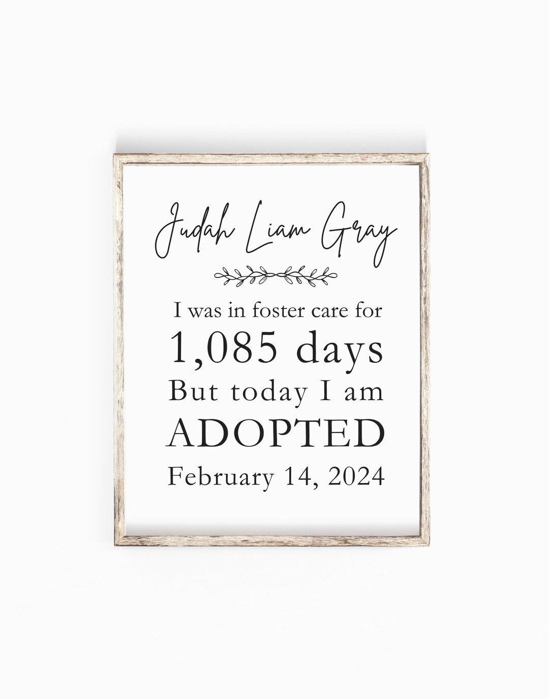 Printable Foster Care Adoption Sign // Days in Foster Care - Etsy