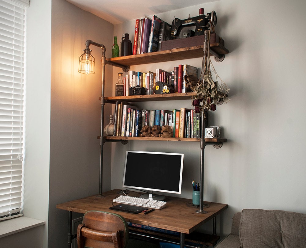 Plumbing Pipe Computer Desk