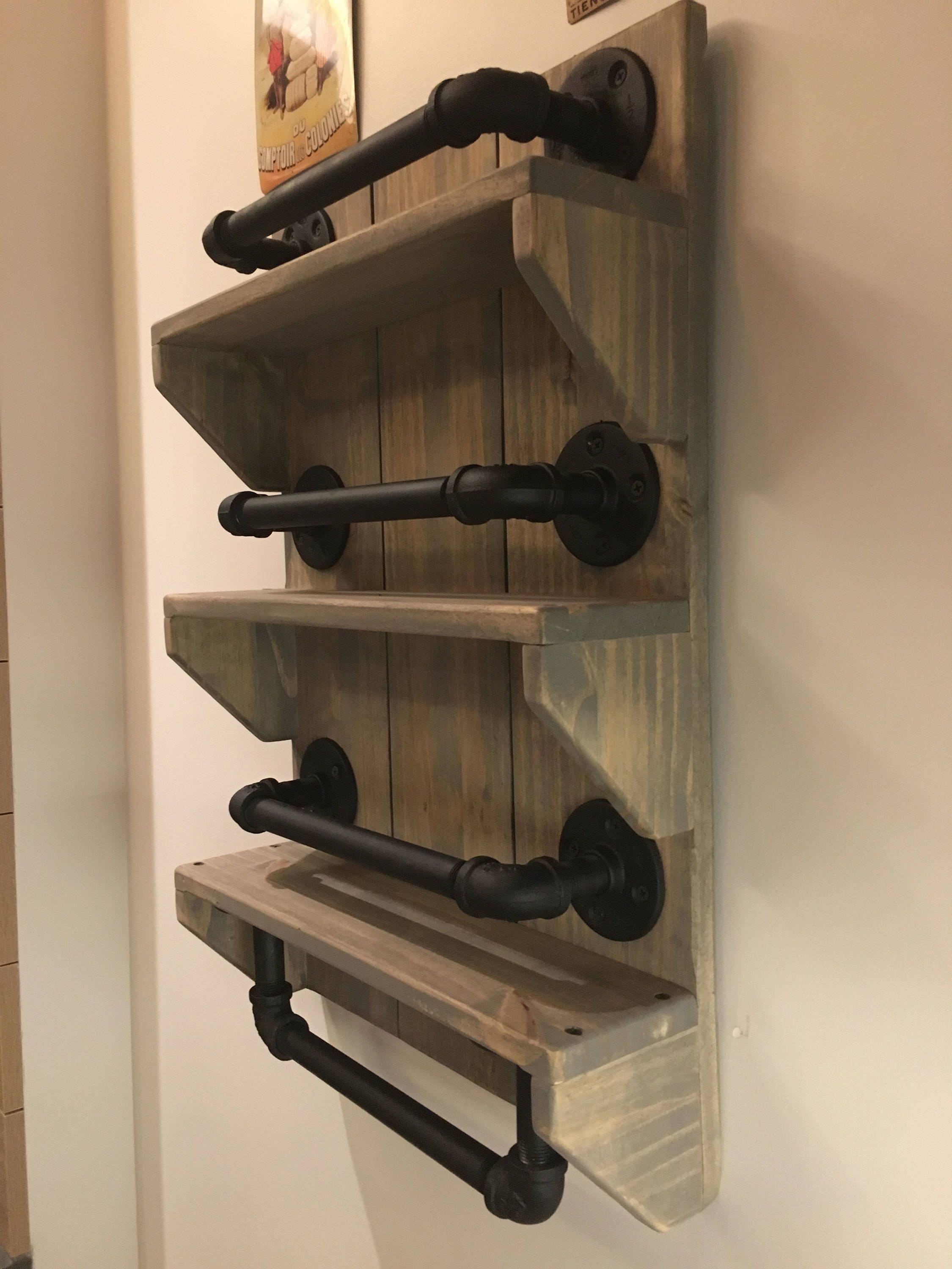 Industrial Pipe Kitchen Spice Rack | Etsy