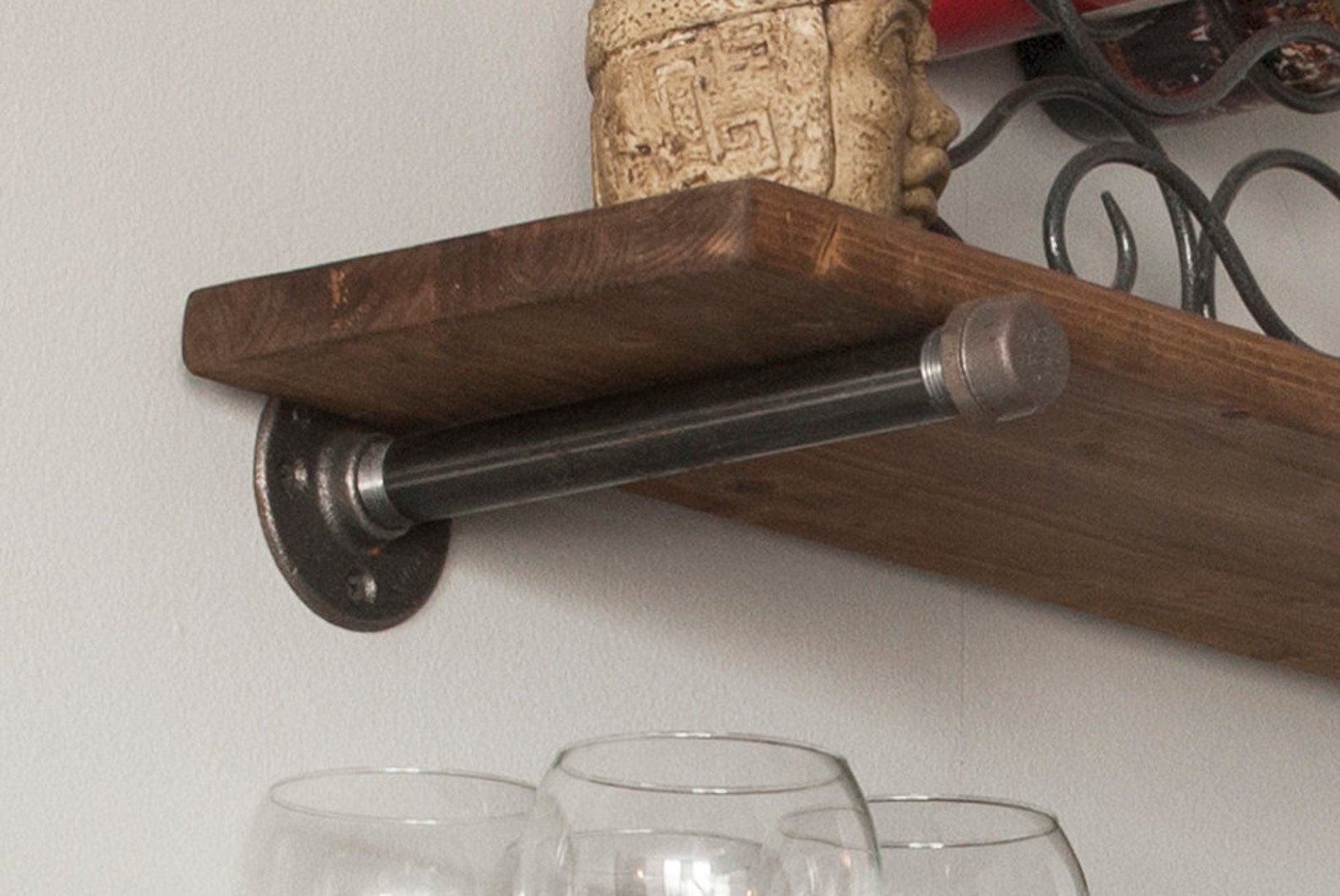 Floating Industrial Pipe Shelves 1 Shelf | Etsy