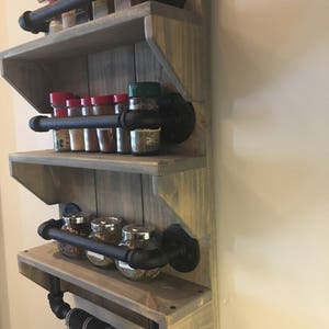 Industrial Pipe Kitchen Spice Rack - Etsy