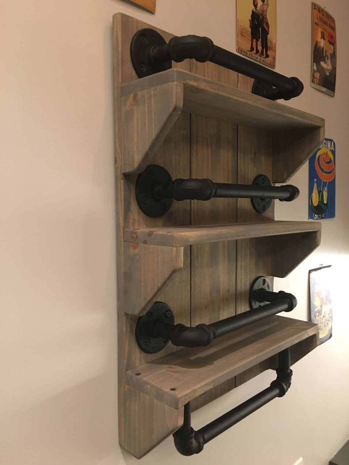 Industrial Pipe Kitchen Spice Rack | Etsy